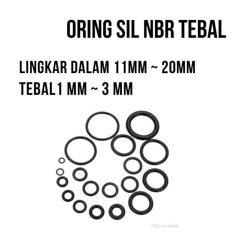 Jual Oring 20 mm O ring Seal Nbr Rubber (Tebal: 1 mm - 3 mm Lingkar ...