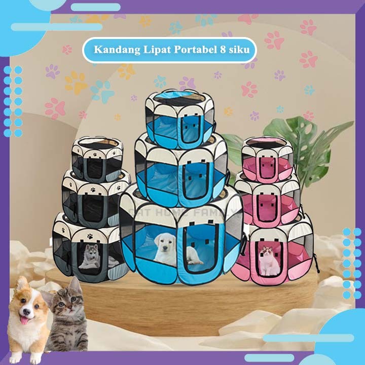 Jual Cat Home Family Tenda Kucing Besar Lipat Portabel 8 Panel Kokoh ...