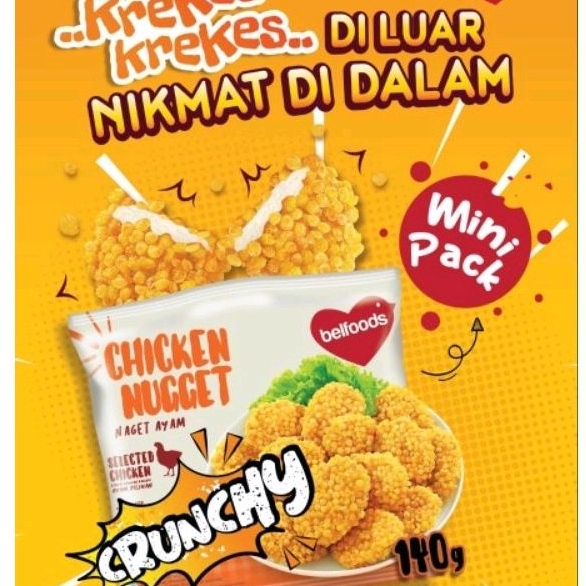 Jual Belfood nugget crunchy frozen / nuget ayam crispy frosen / naget ...