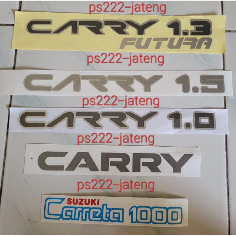 Jual Stiker sticker tulisan carry 1.0/stiker tulisan carry 1.5/stiker ...