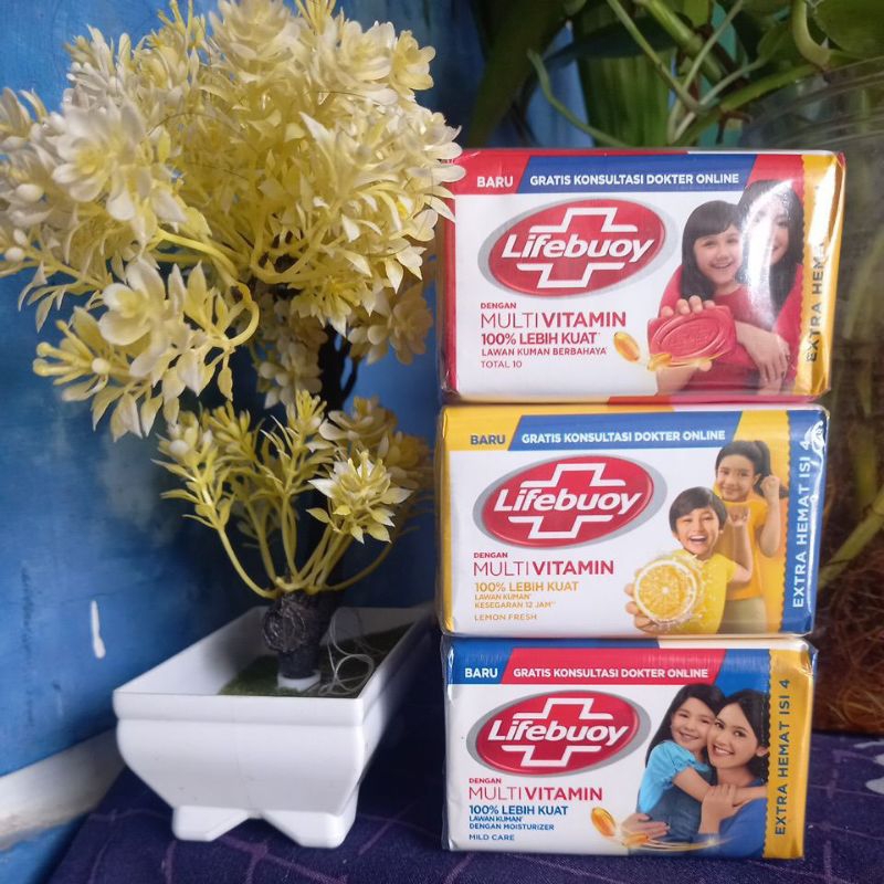 Jual Lifebuoy Bar Soap Ekstra Hemat isi 4pcs x @100gr | Shopee Indonesia