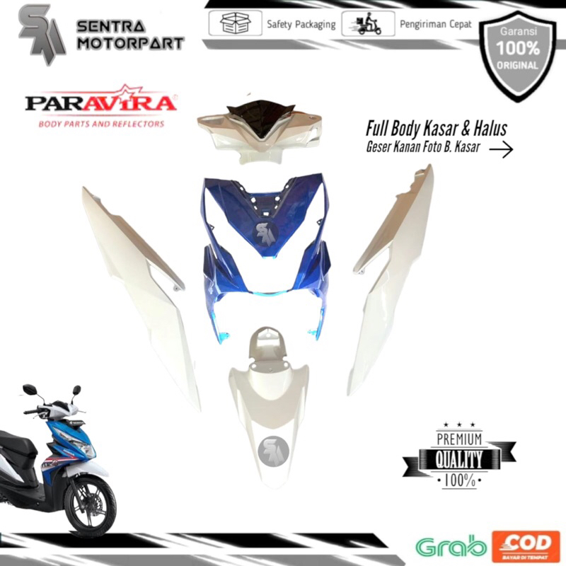 Jual Cover body bodi set beat fi injeksi esp 2017 putih biru paravira ...