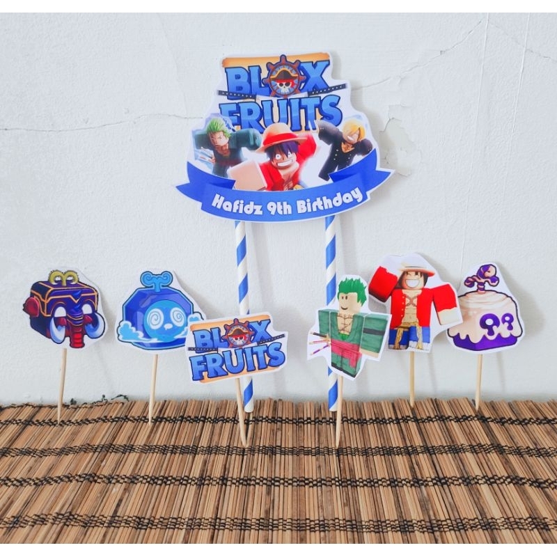 Jual Topper Roblox Blox Fruits Topper happy birthday topper ulang tahun ...