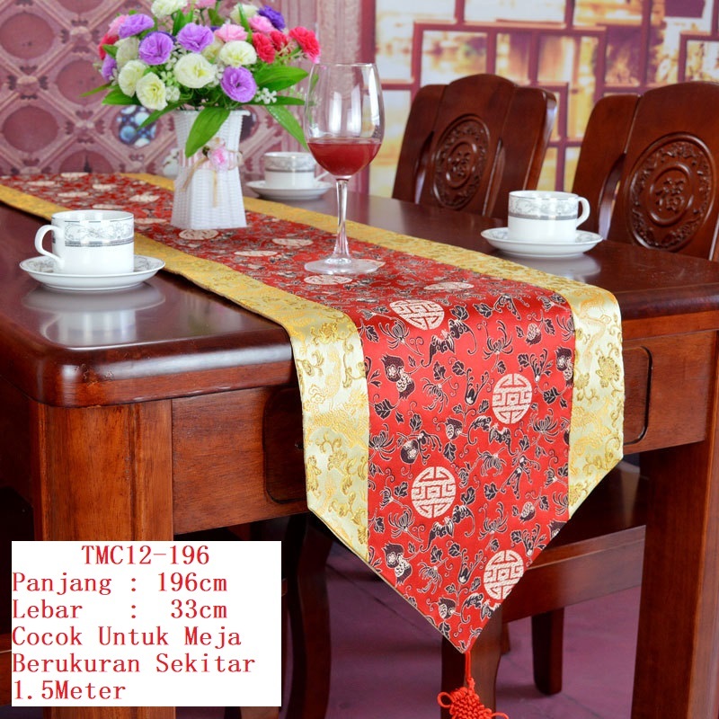 Jual Taplak Meja Table Runner PREMIUM tema Imlek 2024 Naga Sincia CNY ...
