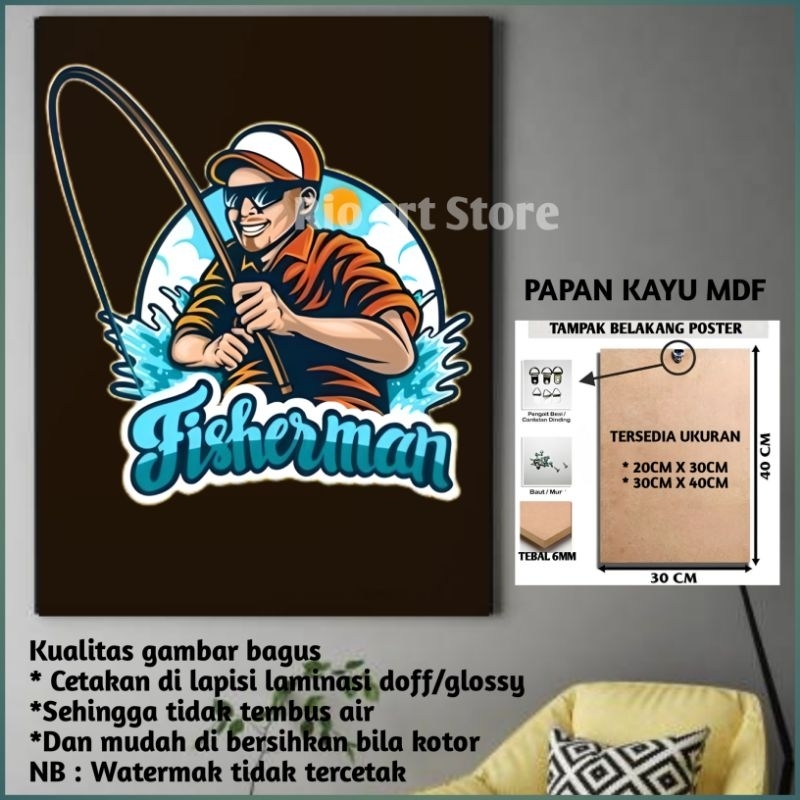 Jual Hiasan dinding poster mancing mania2 untuk walldekor atau pajangan ...