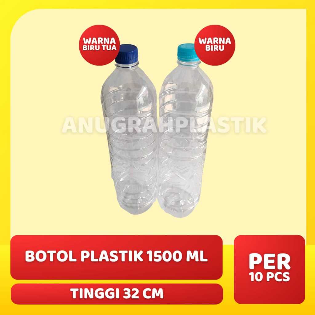 Jual Botol plastik 1500 ml Short neck / botol 1,5 liter per ball ...