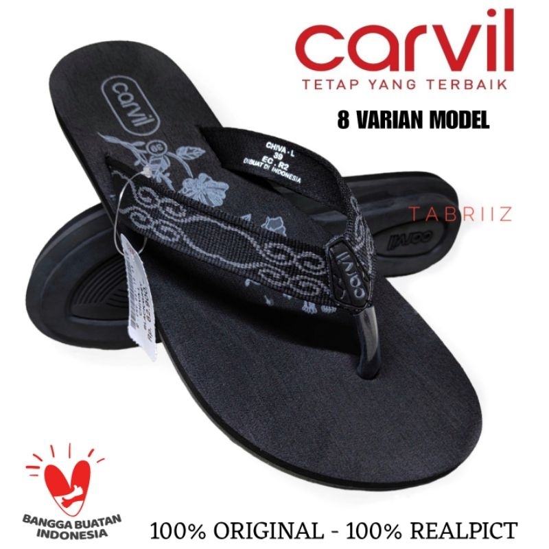 Jual BARU Sandal Carvil Wanita Sandal Jepit Carvil Wanita Perempuan ...