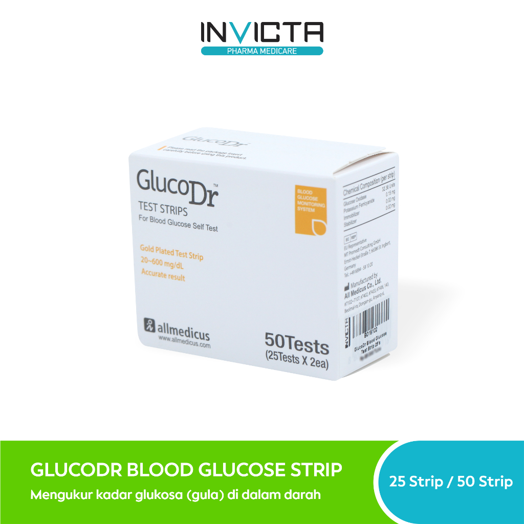 Jual GlucoDr Blood Glucose Strip for AGM-2100 (Strip Gula Darah ...