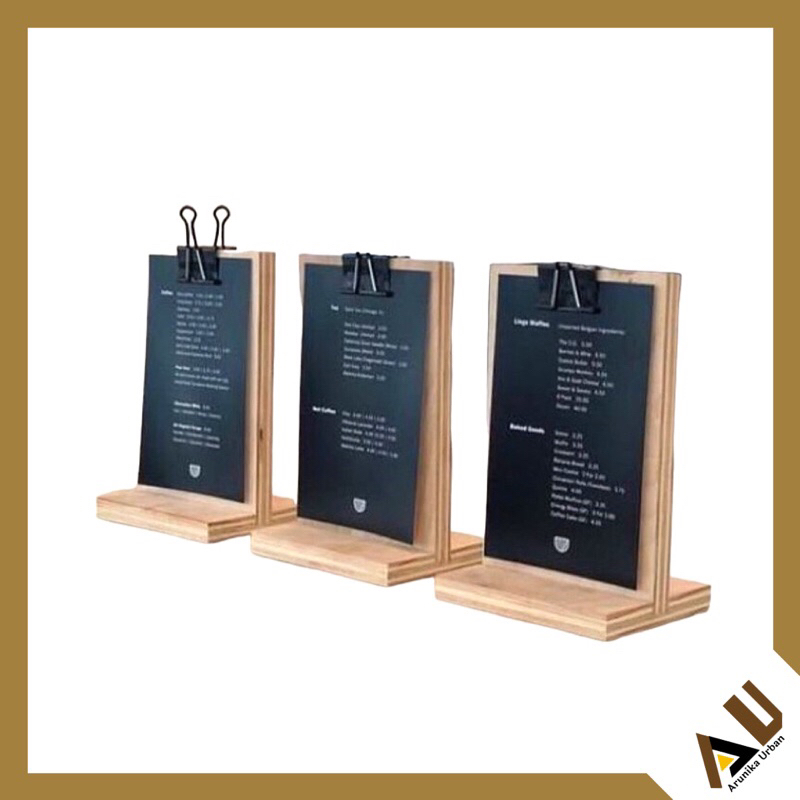 Jual Display Menu Kayu Ukuran A5 / Stand Menu | Shopee Indonesia