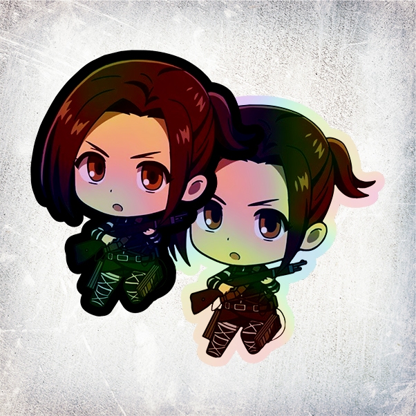Jual STICKER HOLOGRAM ANIME CHIBI SASHA BRAUS ATTACK ON TITAN (SHINGEKI ...