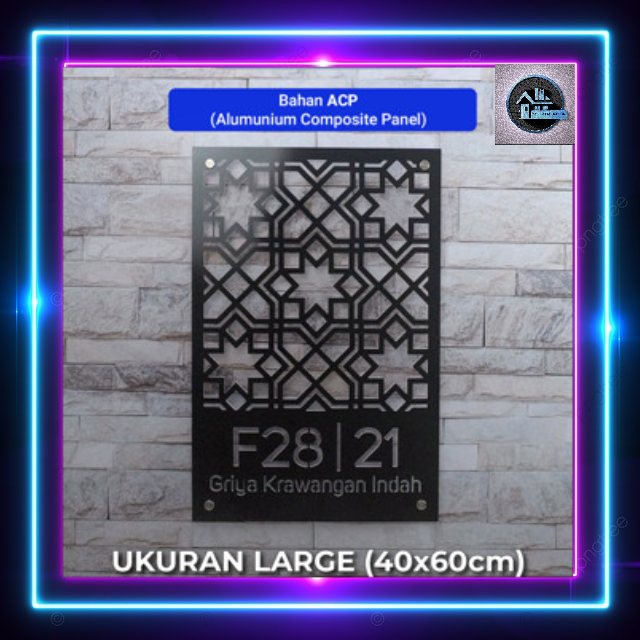 Jual NOMOR RUMAH KRAWANGAN ACP (ALUMINIUM COMPOSITE PANEL) CUSTOM ...