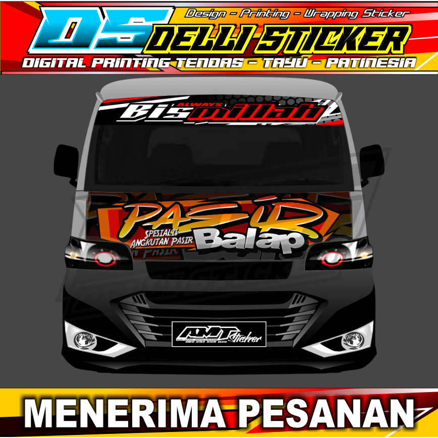 Jual Stiker Kap Depan Pick Up Gran Max - Variasi Blok Decal Printing ...