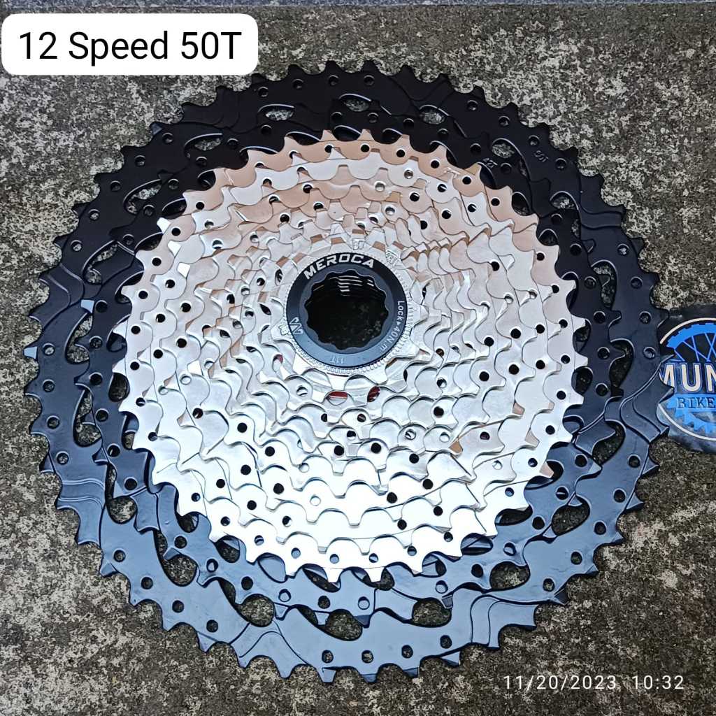 Jual Sprocket Cassette Gear gir Meroca 12S 12 speed 11-50T 50T wide ...