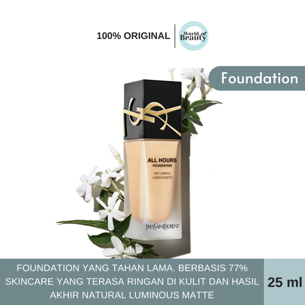 Jual YSL All Hours Full Cover Luminous Matte SPF 39 / PA+++ 25ml All ...