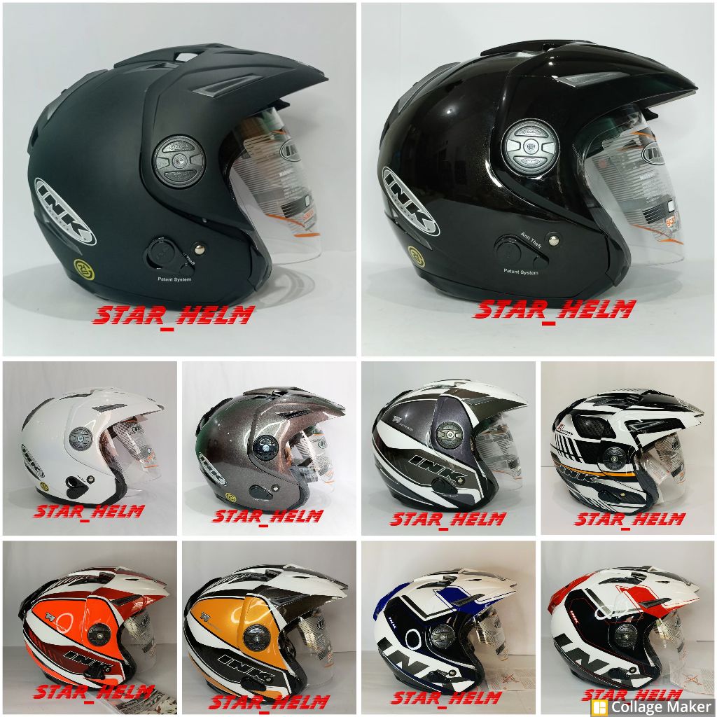 Jual Helm Half Face INK T1 Original 100% | Shopee Indonesia