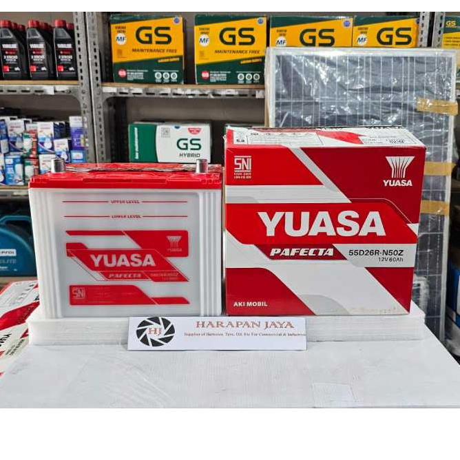 Jual AKI MOBIL YUASA PAFECTA N50Z / 55D26R (60 AH) BASAH | Shopee Indonesia