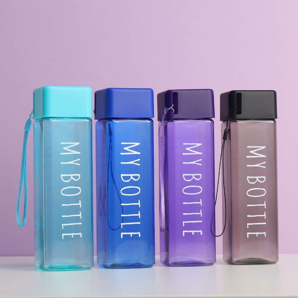 Jual Botol Minum My Bottle Kotak 480ml Tali 3 PCS | Shopee Indonesia