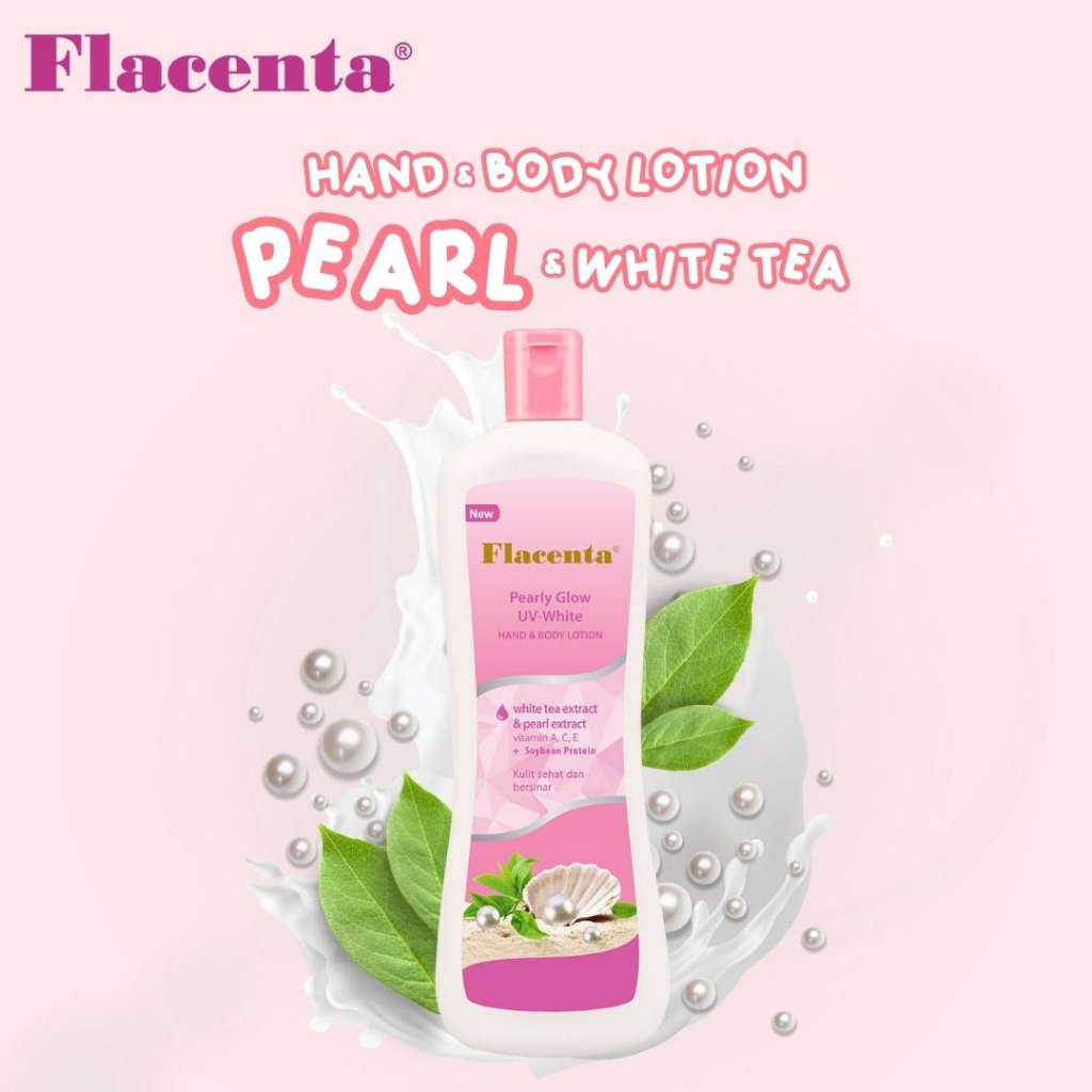 Jual PLACENTA / FLACENTA HAND & BODY LOTION WHITE TEA & PEARL 500 ML ...