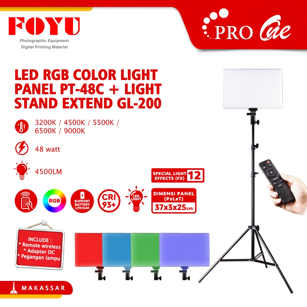 Jual LED RGB Color Light Panel Lampu Kotak Penerangan Continuous Kelvin ...