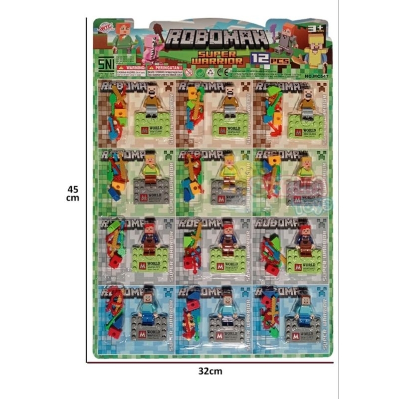 Jual Mainan Brick Minifigure Roboman Super warior Blok Mc547 1 Lembar ...