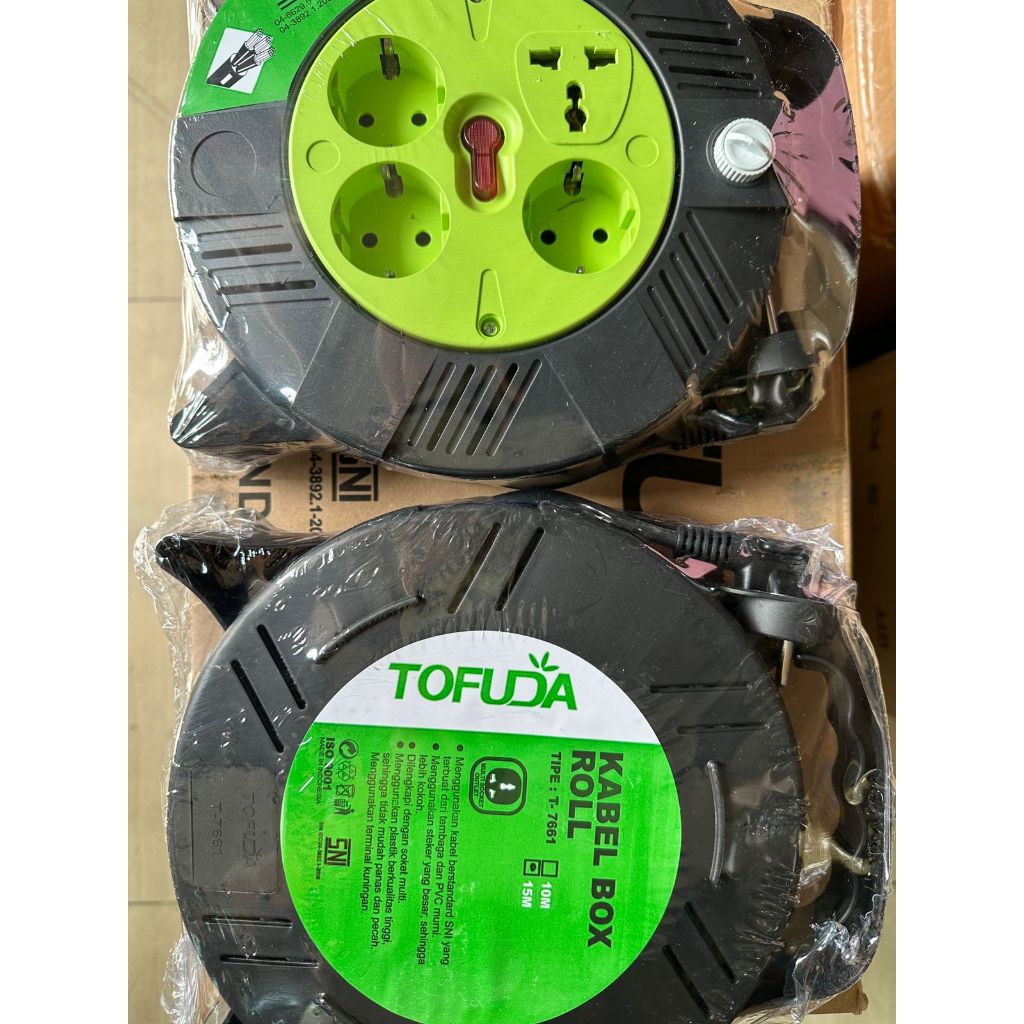 Jual Box kabel gulung/roll Tofuda T-7661 Sni 15 meter | Shopee Indonesia