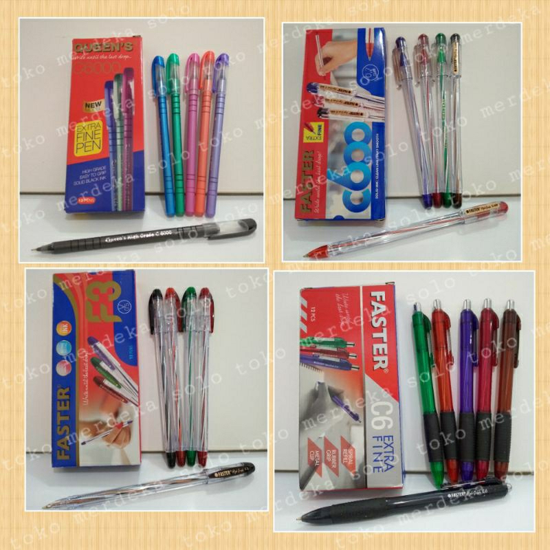 Jual Bolpoint Faster (tinta hitam) | Shopee Indonesia