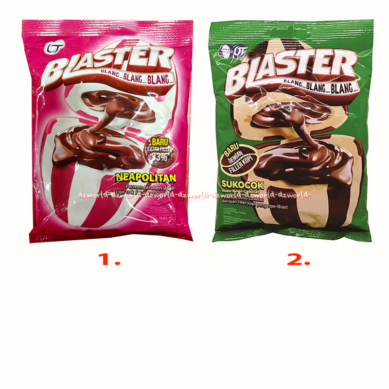 Jual Blaster Blang Blang Blang 125gr Neapolitan Sukocok Permen Stroberi ...