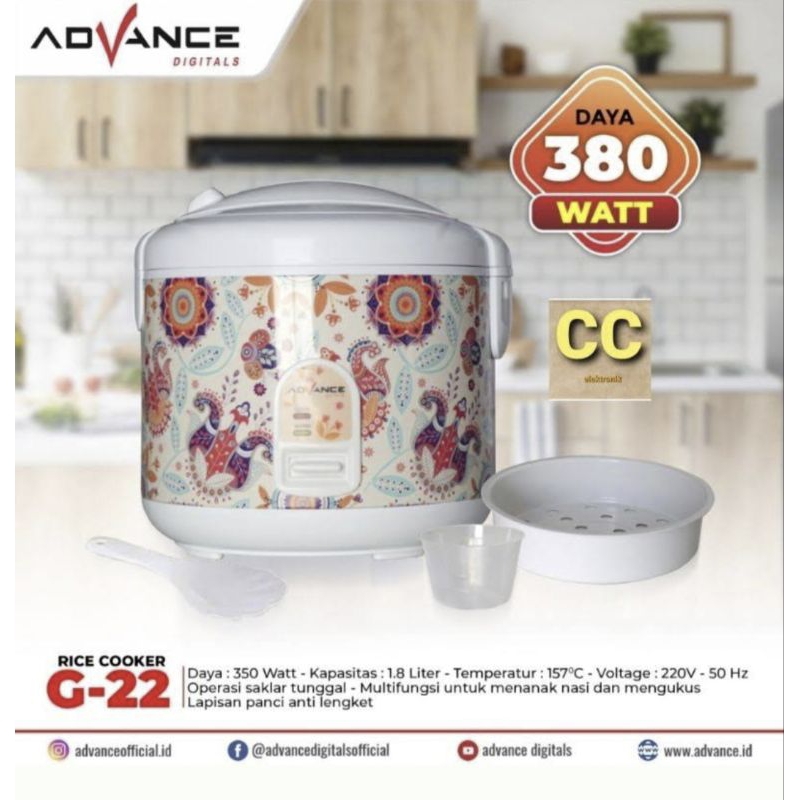 Jual Rice Cooker Advance G-22 Batik | Shopee Indonesia