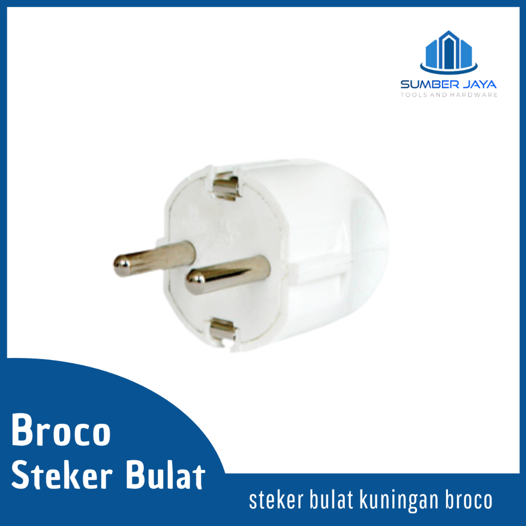 Jual Steker Kuningan Bulat Broco Colokan | Shopee Indonesia