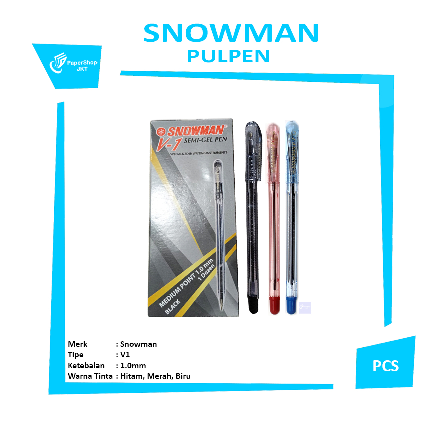 Jual SNOWMAN - Pulpen - Pen Warna V1 1.0mm - Pcs | Shopee Indonesia