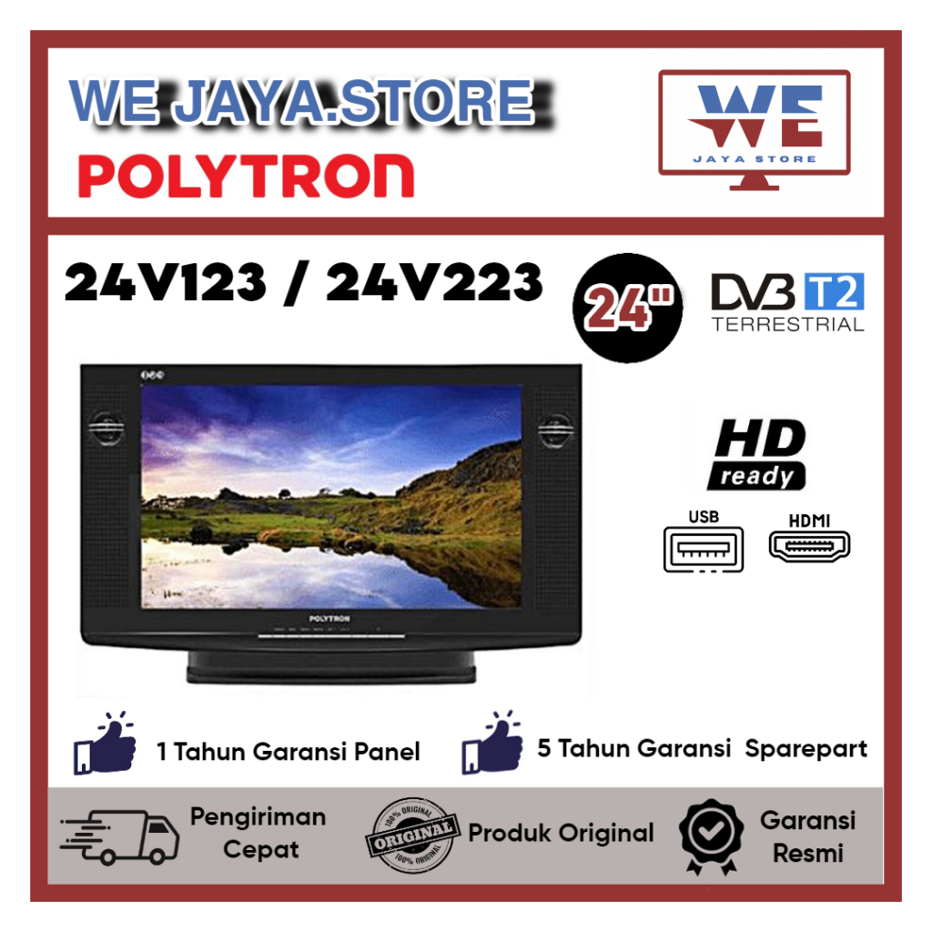 Jual TV LED Digital Polytron 24V123/24V223 LED Polytron 24 Inch Digital ...