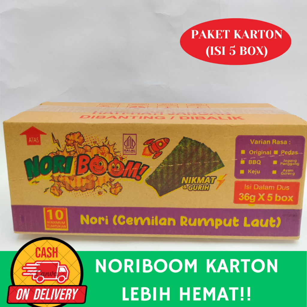 Jual NORI BOOM SNACK RUMPUT LAUT (PAKET KARTON) | Shopee Indonesia