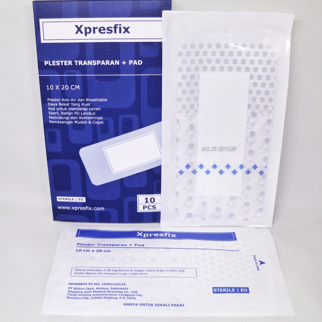 Jual Xpresfix 10x20cm Plester Luka Operasi Anti Air Transparan+Pad ...