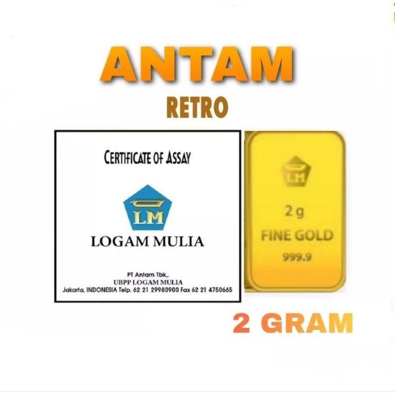 Jual LM ANTAM RETRO 2 GRAM & 2,5 GRAM | Shopee Indonesia