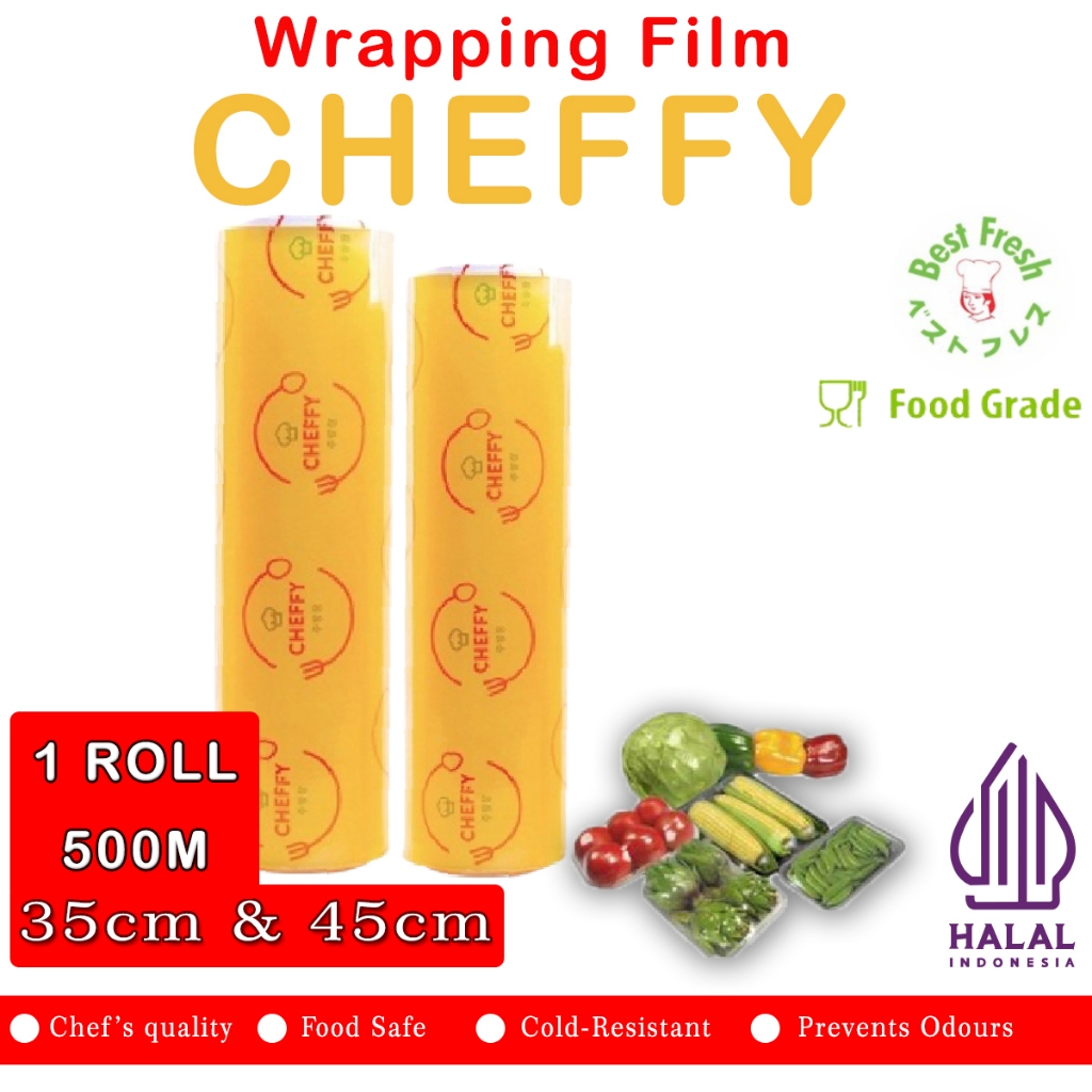 Jual CHEFFY WRAPPING ROLL 35 CM x 500 M, 45 X 500 PLASTIK WRAP MAKANAN ...