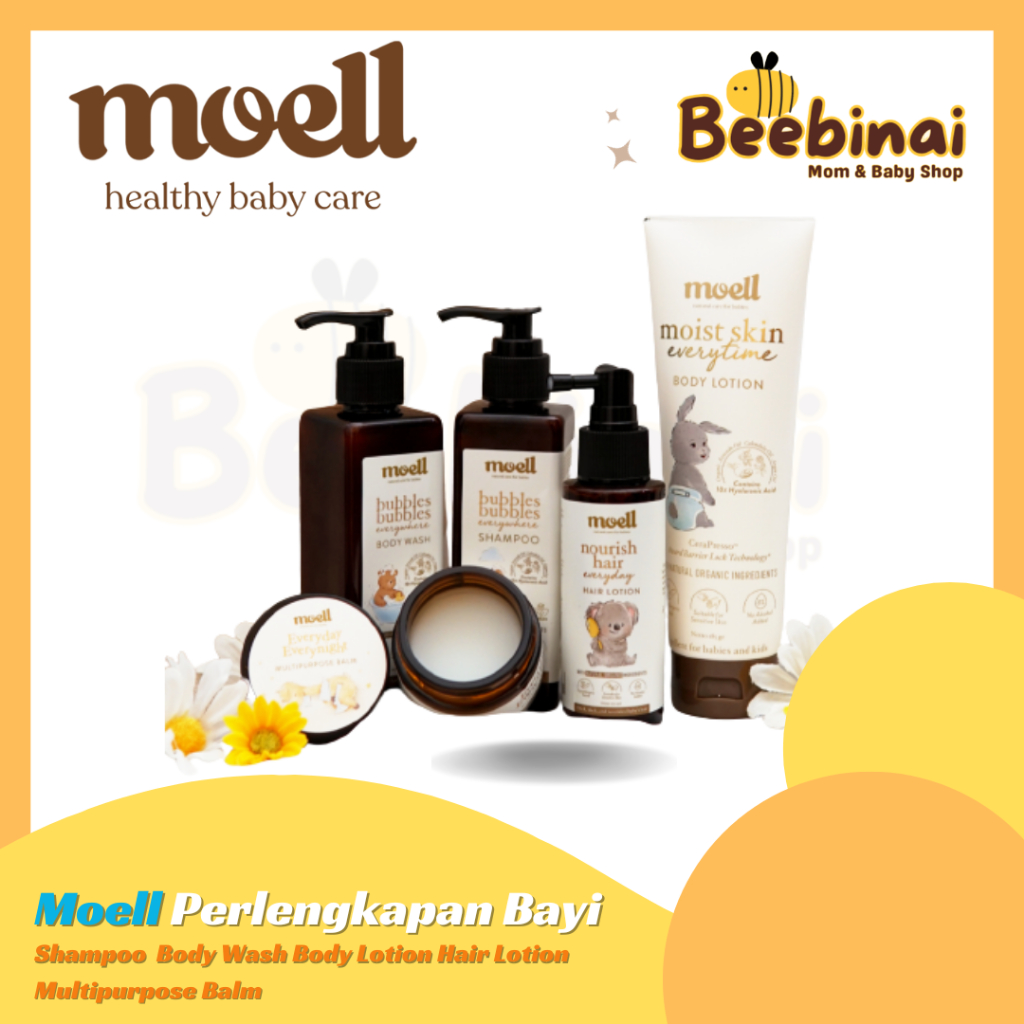 Jual Beebinai - Moell Hair Lotion | Moell Shampoo | Moell Body Wash ...