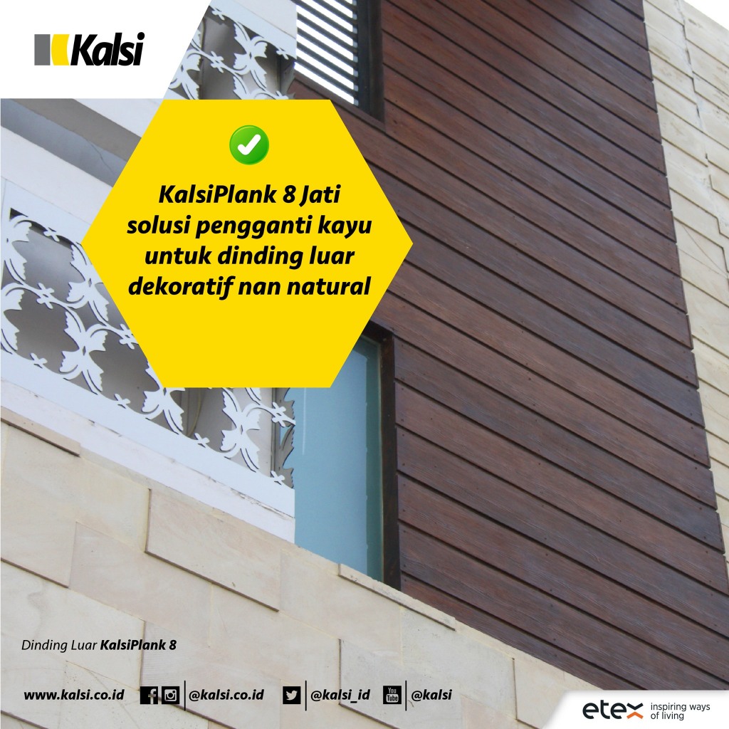 Jual KALSIPLANK 8 jati / LISTPLANK / KALSI motif jati tebal 8mm panjang ...