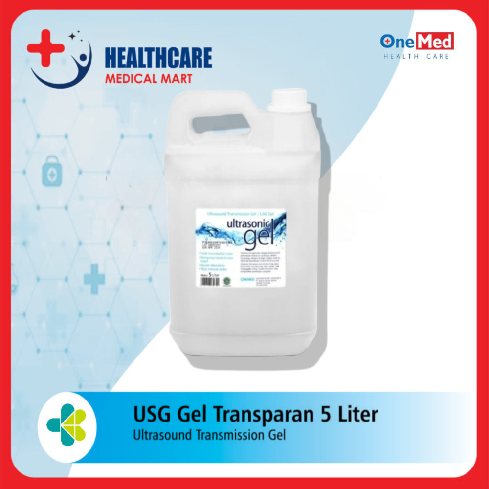 Jual USG Gel Ultrasonic Gel Transparant OneMed 5 Liter Ultrasound gel ...