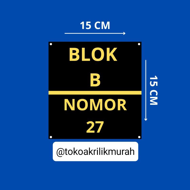 Jual CUSTOM NOMOR RUMAH SIGN AKRILIK PENANDA RUMAH AKRILIK/PAPAN ALAMAT ...