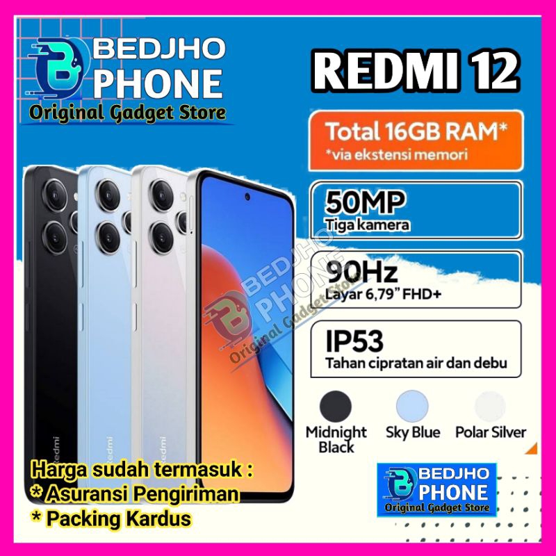 Jual Xiaomi Redmi 12 ram 8/128GB Garansi Resmi | Shopee Indonesia