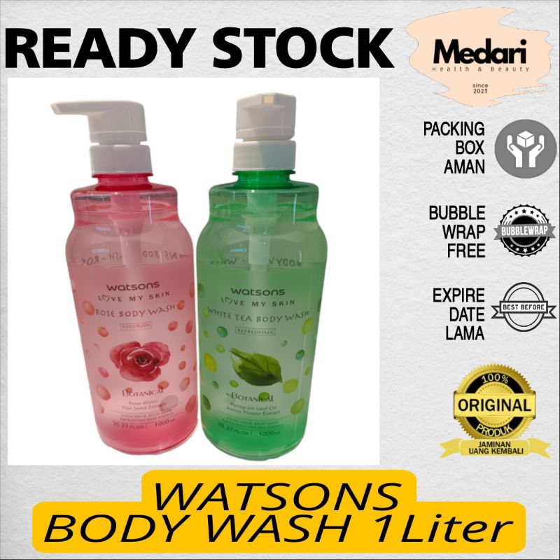Jual watsons body wash 1 liter / sabun mandi watson 1000 ml | Shopee ...