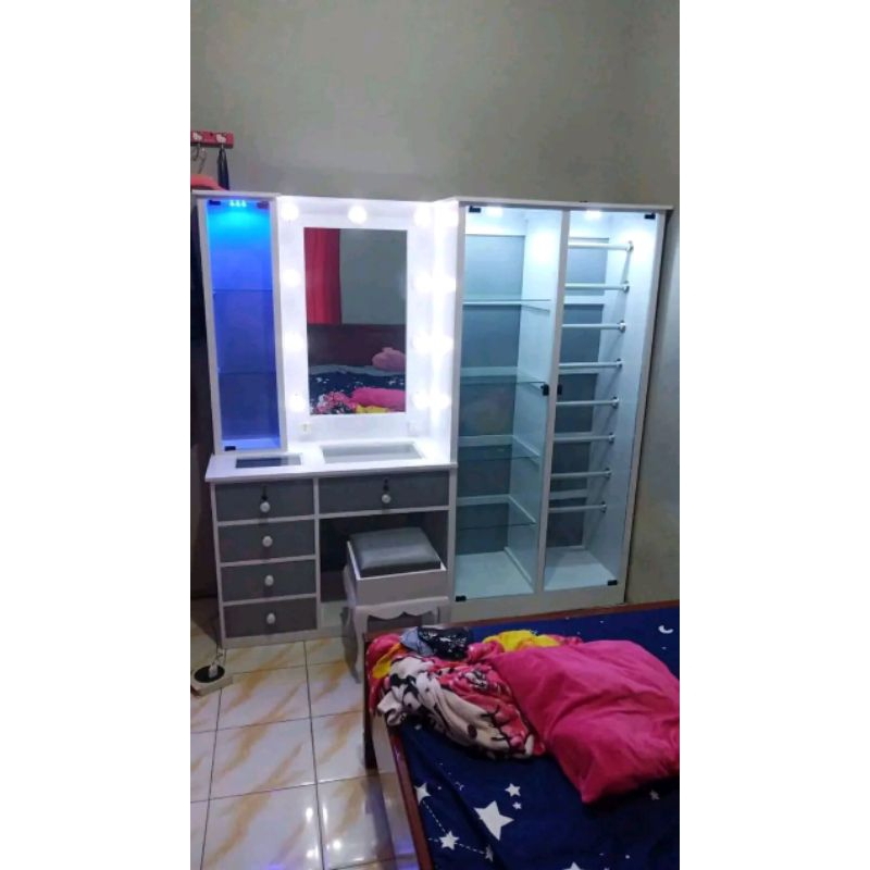 Jual ISTIMEWA nota untuk Meja rias led set lemari dan rak hijab ...