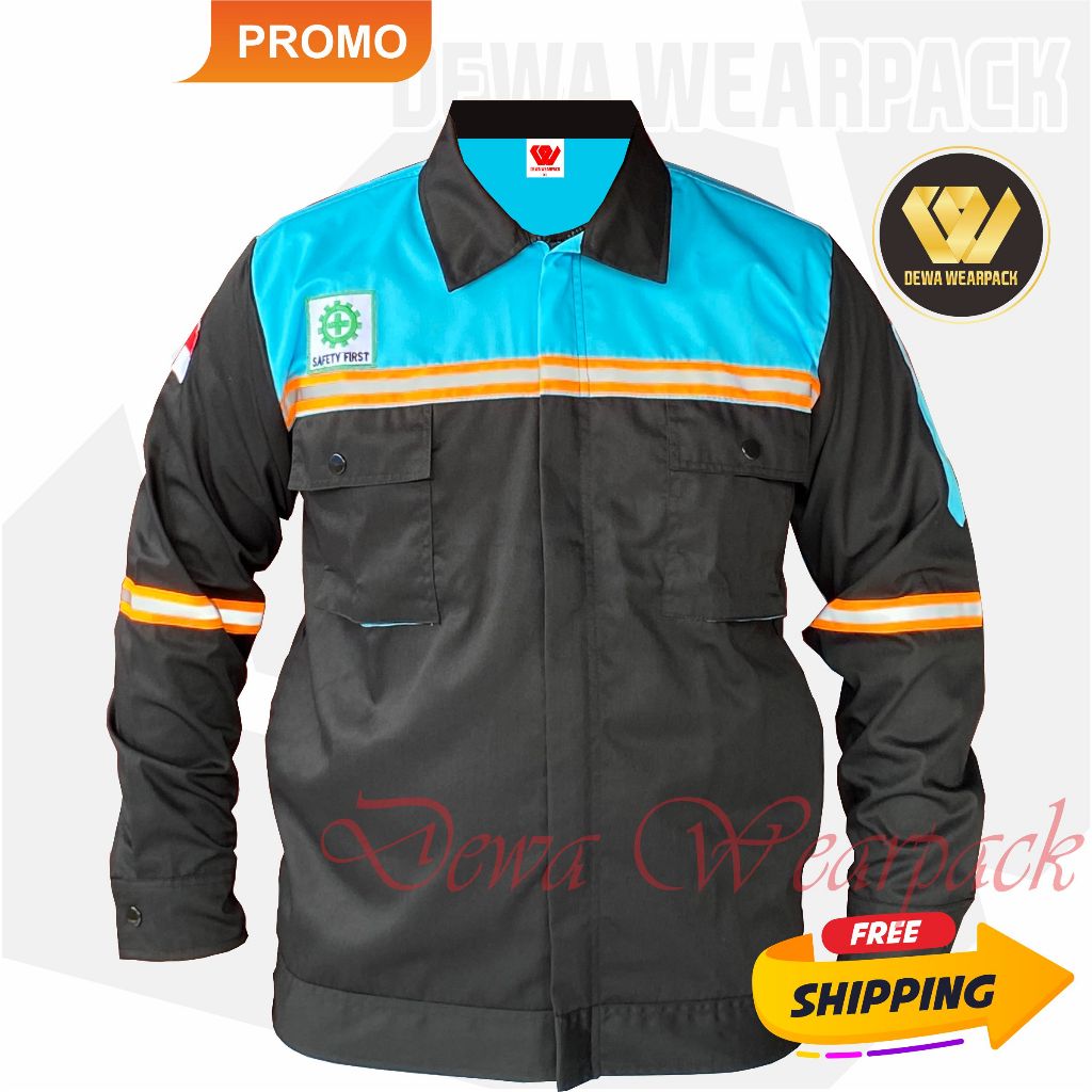 Jual Dewa Wearpack Atasan Kemeja Safety Baju Sefty Lengan Panjang ...