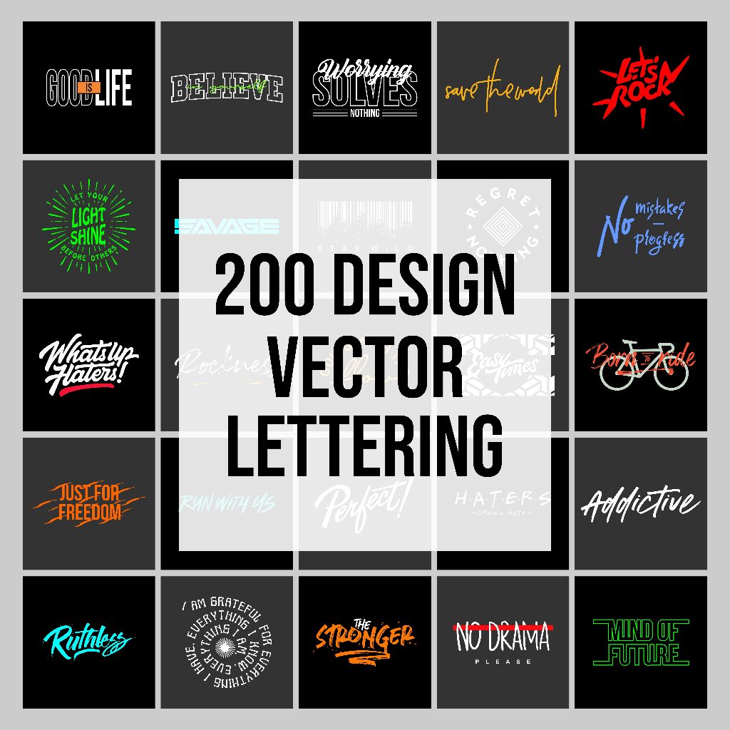 Jual Desain Vector Lettering 200 artikel | Shopee Indonesia