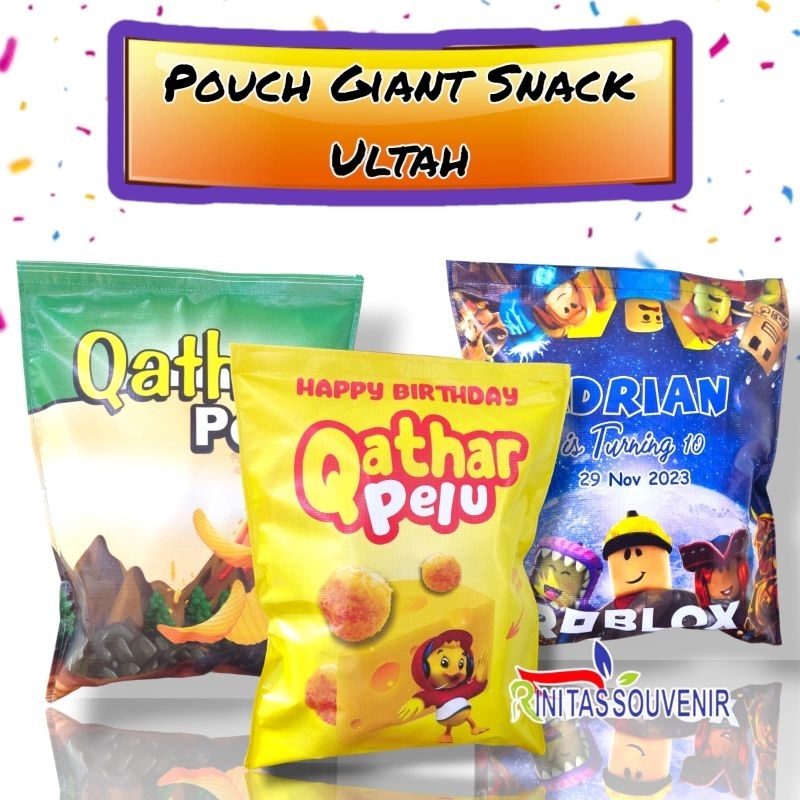 Jual Pouch Snack Jumbo Ulang Tahun Custom Pouch Snack Giant Free Desain ...