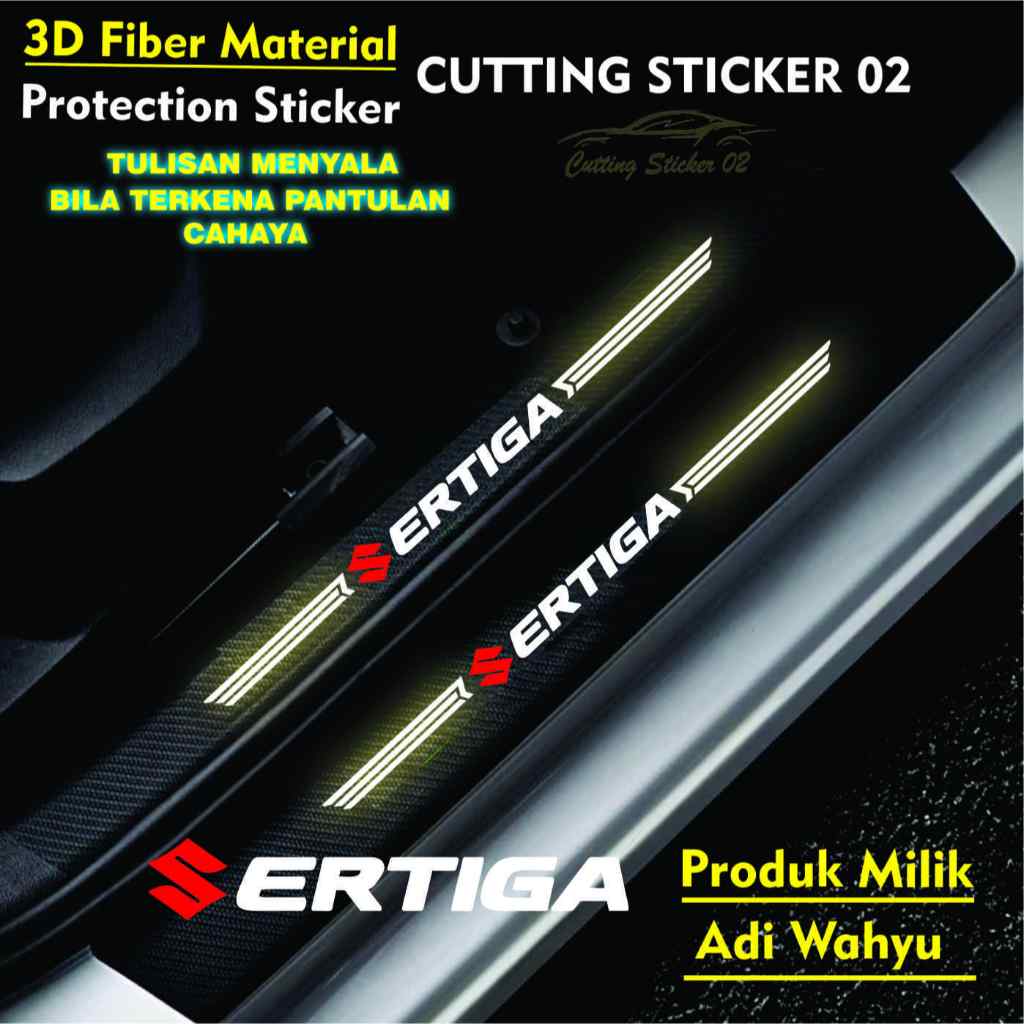 Jual sticker sill plate carbon 3d mobil ertiga stiker pelindung pijakan ...