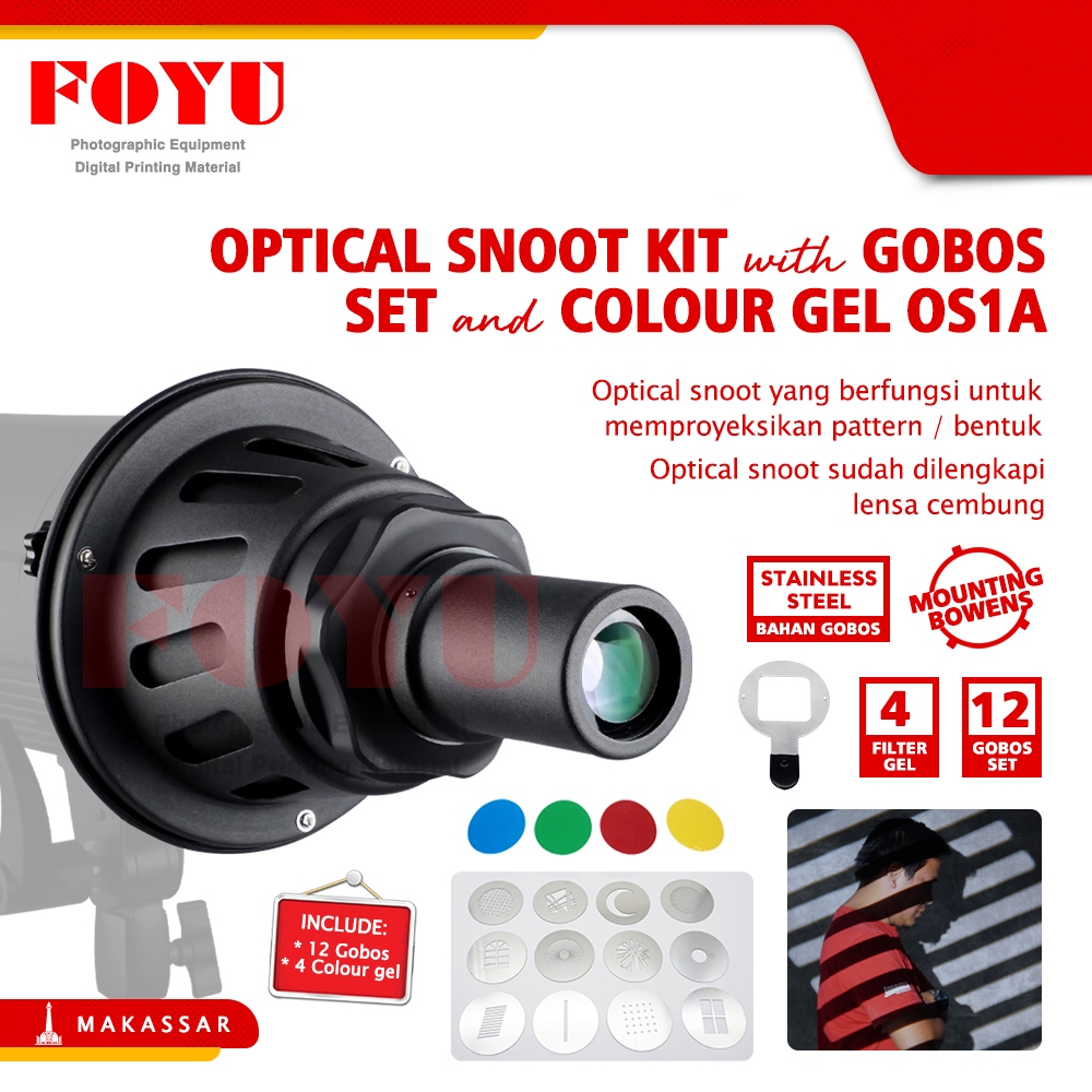 Jual Pro One OS1A Optical Snoot Kit Gobo Filter Warna Gobos Set Colour ...