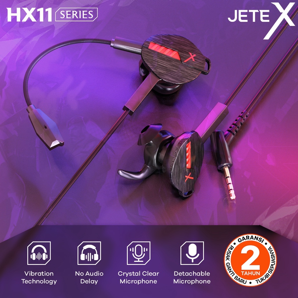 Jual Headset Gaming JETEX HX11 Premium Earphone Gaming Mic With ...