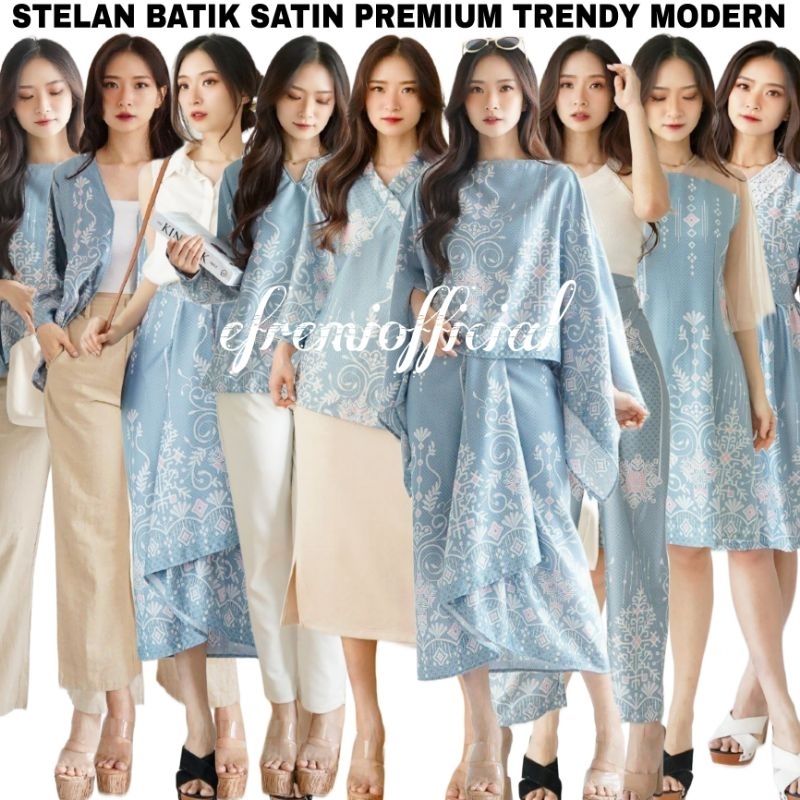 Jual SETELAN BATIK WANITA MODERN TRENDY/SET BATIK WANITA/SET ROK DAN ...
