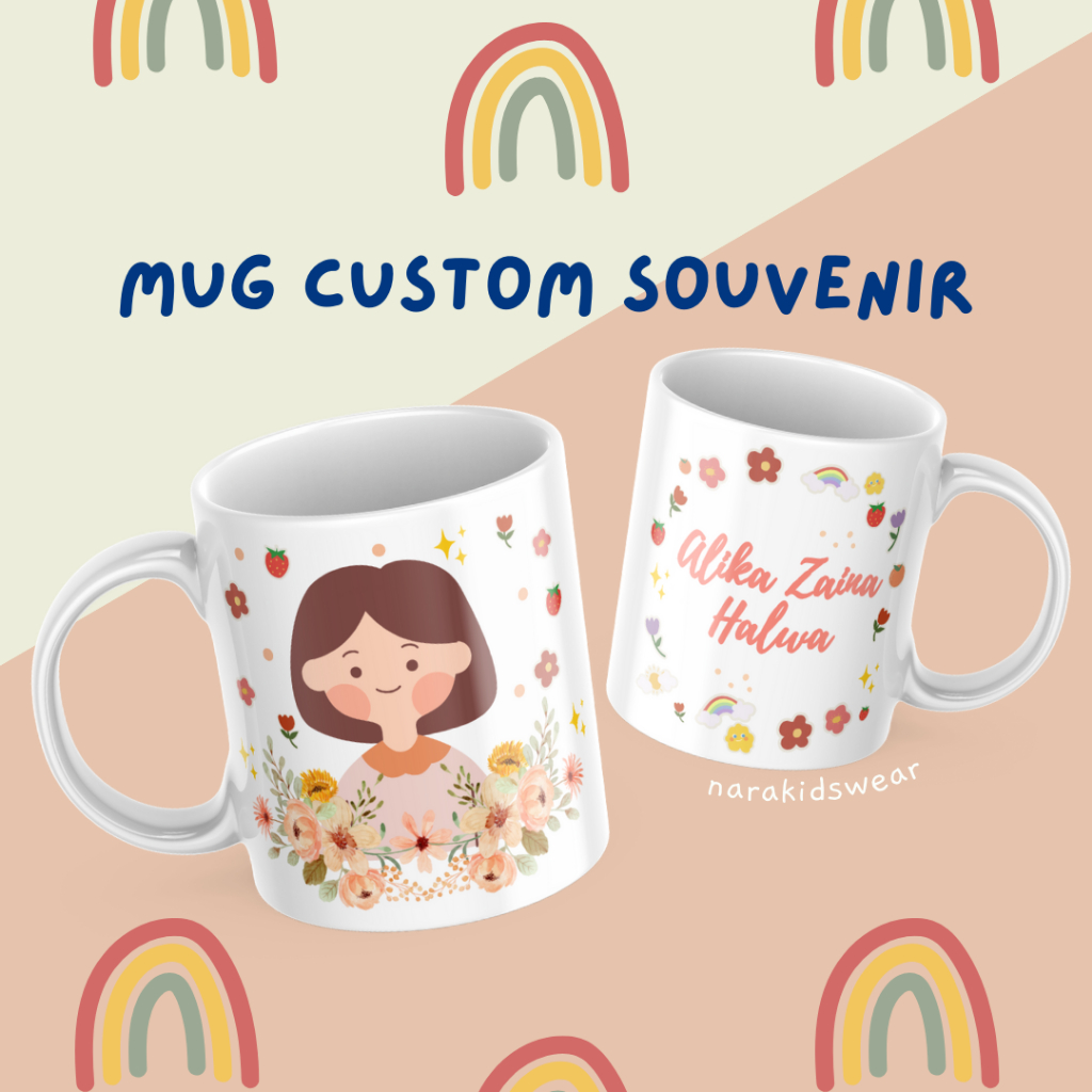 Jual Nara Ceramic - Souvenir Ulang Tahun Anak Bunga Mug/ Kado Ulang ...